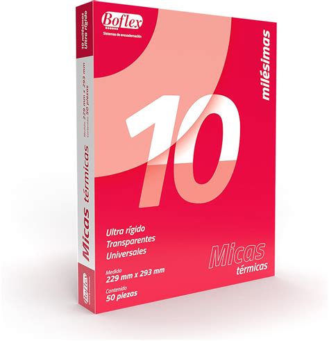 Boflex Micas Térmicas Ultra Rígidas Tamaño Carta 22 9x29 3mm Con