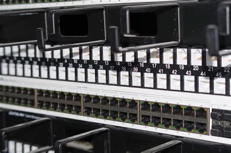 UTP Cat5e Cable With Patch Panel Stock Image Image Of Optical Port 218067869