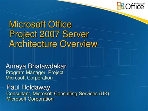 PPT Microsoft Office Project Server Architecture Overview PowerPoint Presentation ID