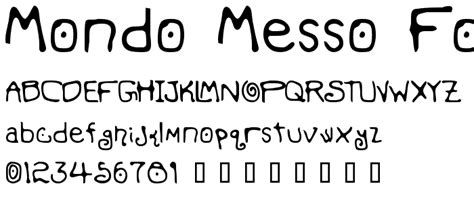Mondo Messo Fonto Bold Font Fancy Various
