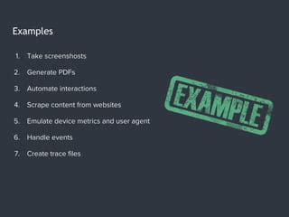 Puppeteer Headless Chrome Node API PPT