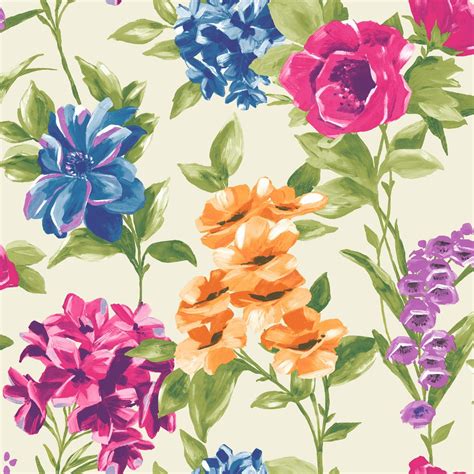 Floral Motif Wallpaper At Ida Barrera Blog