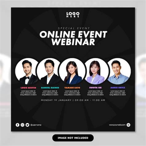 Premium Psd Online Event Webinar Instagram Post Template