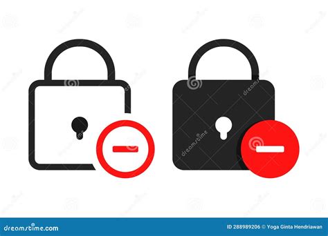 Padlock Delete Icon Illustration Vector Stock Vector Illustration Of Encryption Exclude