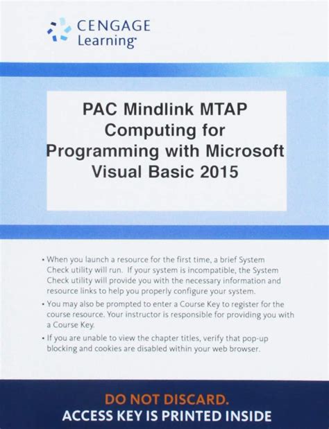 Lms Integrated For Mindtap Programming 1 Term 6 Months Printed Access Card For Zaks
