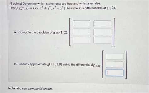 solved 4 points determine which statements are true and