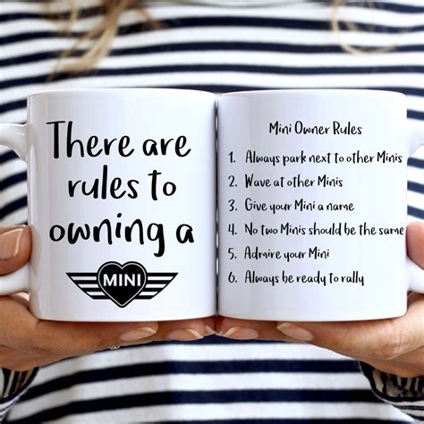 The Mini Rules Mug Printed On Both Sides Perfect T For Mini