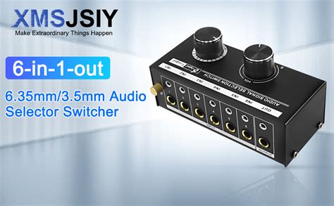 Xmsjsiy 635mm35mm Audio Selector Switcher 6 In 1 Out 14