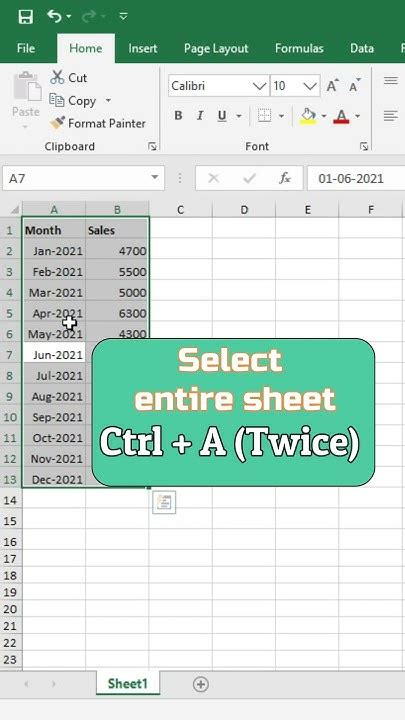 Microsoft Excel Shortcut Keys Select Columns Rows Table And Sheet