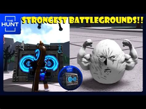 Roblox THE STRONGEST BATTLEGROUNDS THE HUNT!! (egg man.) - YouTube