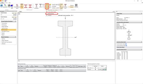Importexport Cross Section Reinforcement And Tendons In Rcs Idea