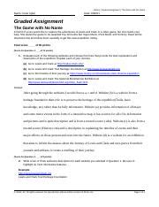 Graded Assignment Exploring Docx History Graded Assignment The Game With No Name Name