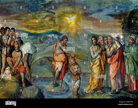 Baptism Of Jesus Fresco Diocesan Museum Of Sacred Art Of Arezzofine