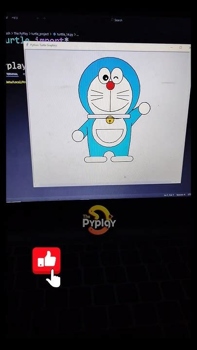 Draw A Doraemon Using Python Python Turtle Easy Tutorial Drawing