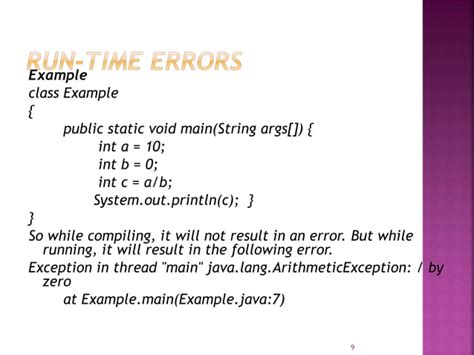 exception handling in java ppt