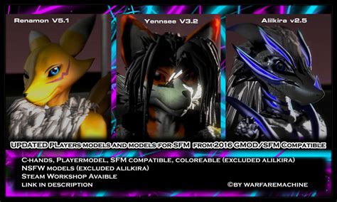 The Trio Of 2016 Gmod Addon Sfm Models Download By Warfaremachine On Deviantart