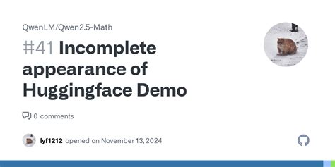 Incomplete Appearance Of Huggingface Demo · Issue 41 · Qwenlmqwen25 Math · Github