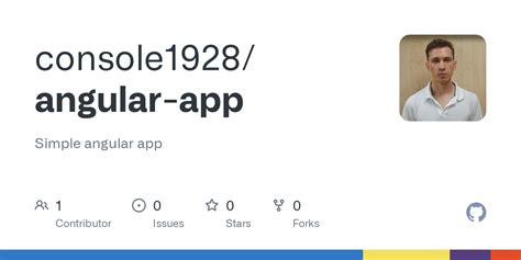 GitHub Console Angular App Simple Angular App