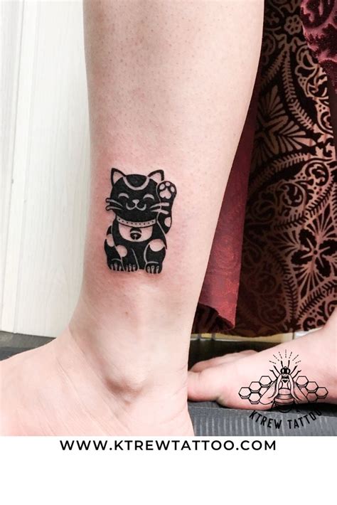 Maneki Neko Wrist Tattoo