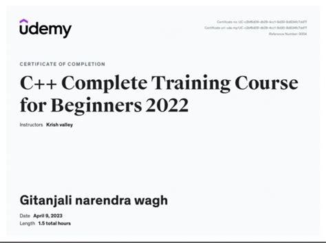 Gitanjali Wagh On Linkedin Learning C Programming Udemy
