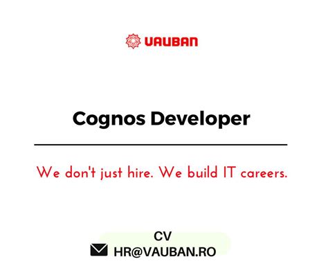 Vauban On Linkedin Are You A Cognos Developer Send Us Your Cv To Hr Vauban Ro For A Position…