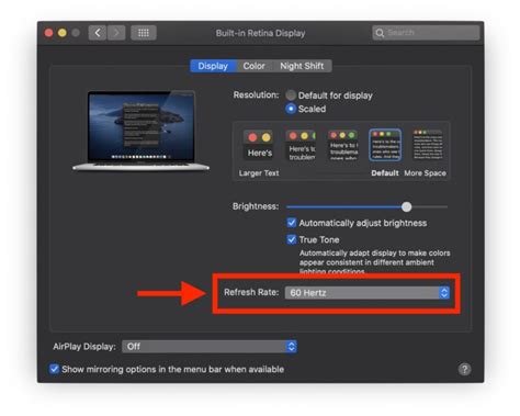 How To Change Refresh Rate On Mac Displays