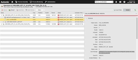 U00064019 The Automation Engine Is Not Configured Correctly For Using