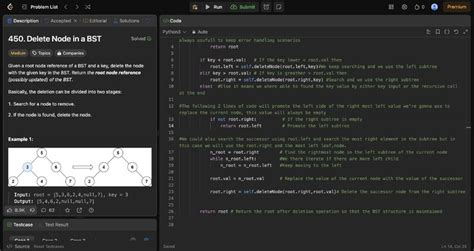 Cristofer Franco Vilchis On Linkedin Leetcode Day 21 450 Delete Node In A Bst Space