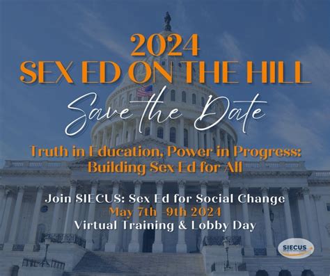Save The Date For The Sex Ed On The Hill SIECUS