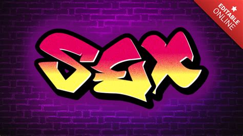 Sex Airbrush Graffiti Text Effect Generator