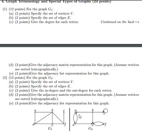 Solved For The Graph G1 A Specify The Set Of Vertices V