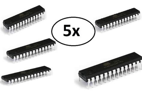 5x Microcontrolador Atmega328p Pu Arduino Frete Grátis