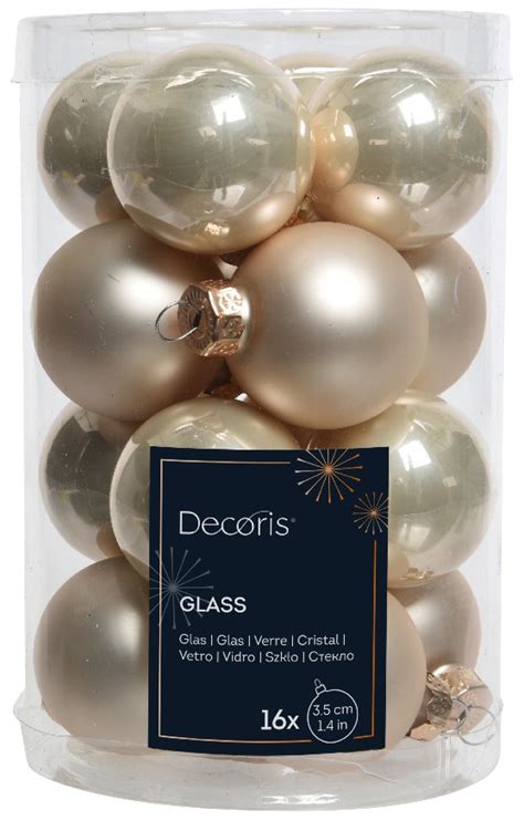 Decoris ნაძვის ხის სათამაშოების ნაკრები 3 5 სმ 16 ცალი Veli Store