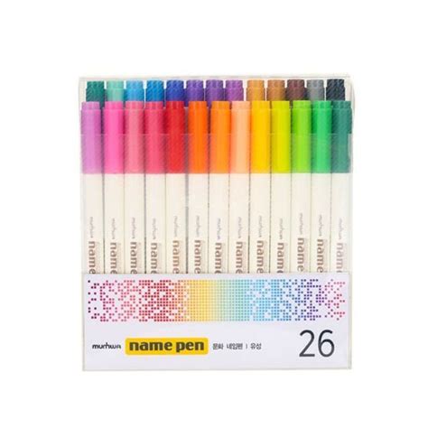 26색 Nc284b8379e 유성 네임펜세트 1p 0 8mm 둥근닙 필기 학용품 홈플러스 택배배송