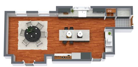Open Plan Kitchen Dining Living Room Floor Plans