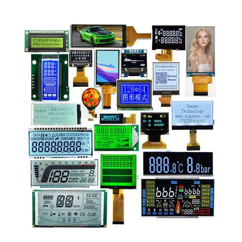 custom lcd display oem panel monochrome 16x2 character 128x64 graphic cog fstn 7 segment va i2c