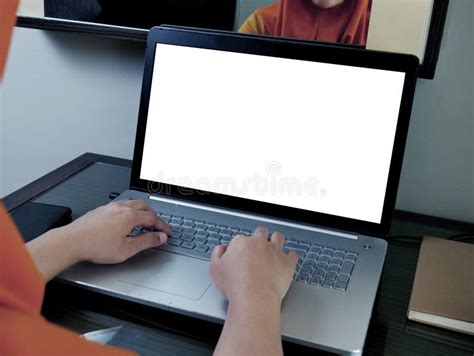 Close Up Image Of Laptop Screen Mock Up Stock Image Image Of Display Desktop 172965201