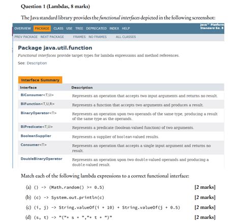 Solved Question 1 Lambdas 8 Marks The Java Standard