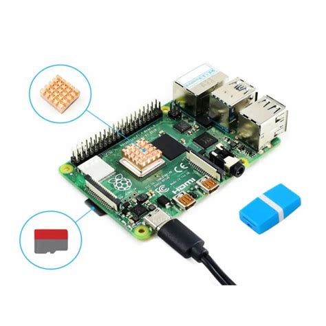 Raspberry Pi 4 Model B Starter Kit W Essential Parts And Eu Plug Wo Raspberry Pi Robotshop