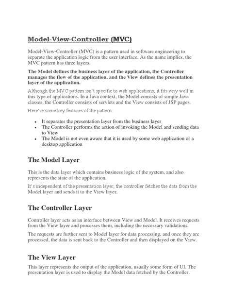 mvc design pattern pdf