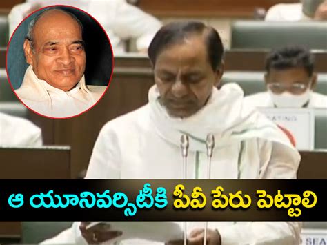 మాజీ ప్రధాని పీవీకి భారతరత్న ఇవ్వాలి సీఎం కేసీఆర్‌