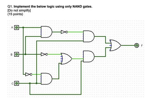 Solved Q Implement The Below Logic Using Only NAND Gates Chegg