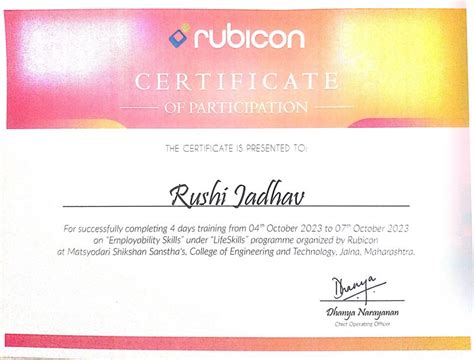 rushiraj jadhav on linkedin swapnil rubicon certificateofcompletion