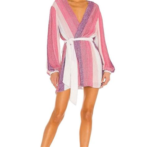 Retrofete Dresses Retrofete Sequin Gabrielle Wrap Robe Dress In