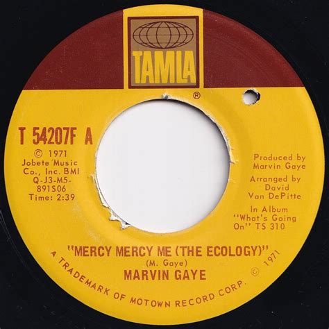 Marvin Gaye Mercy Mercy Me The Ecology Sad Tomorrows Tamla Us T
