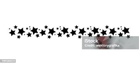 스타 라인 디바이더 실루엣 흰색 배경에 격리된 간단한 벡터 그림입니다 장식 디자인 요소 테두리 패턴 기호 0명에 대한 스톡 벡터 아트 및 기타 이미지 Istock