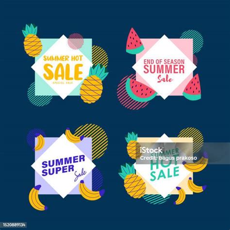 여름 세일 표지판 브로셔 벡터 소셜 미디어 게시물 프로모션 광고 쇼핑 전단지 바우처 웹 사이트 캠페인 및 광고를위한 특별 가격 제공 쿠폰 가게 표시에 대한 스톡 벡터 아트