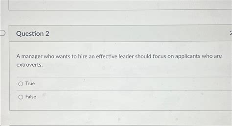 solved question 2a manager who wants to hire an effective