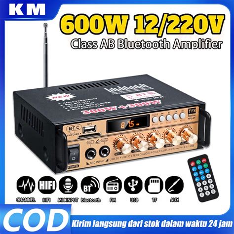 Jual 300W 300W Digital Hifi Bluetooth Stereo Audio Amplifier Fm Radio Usb BT 198E Amplifier