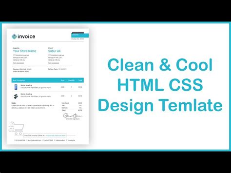 Sales Invoice Html Template New Invoice